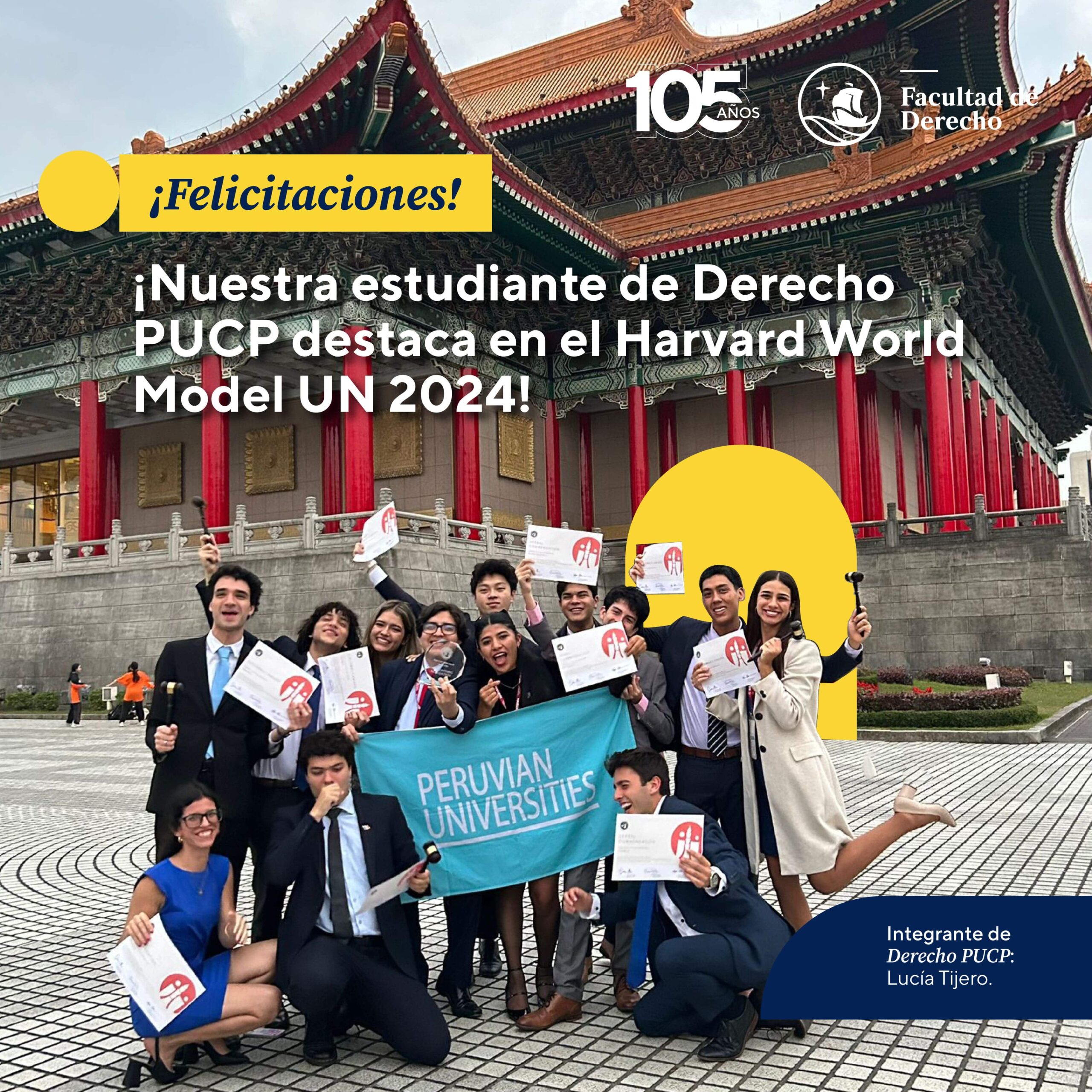 ¡Nuestra estudiante de Derecho PUCP destaca en el Harvard World Model ...